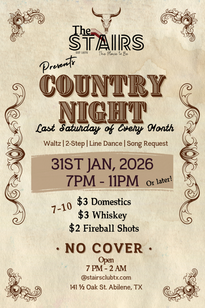 Country Night at The Stairs Club | Abilene, TX